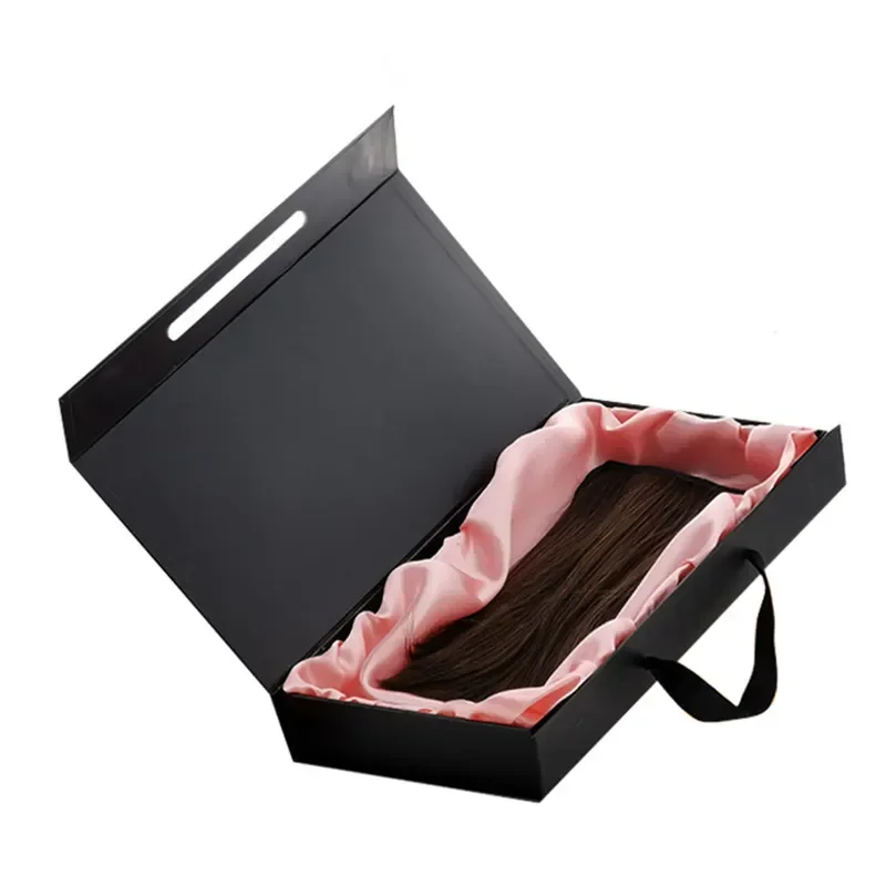 2023 Custom Luxury Black Hair Packaging Box Bundled Hair Packaging ...