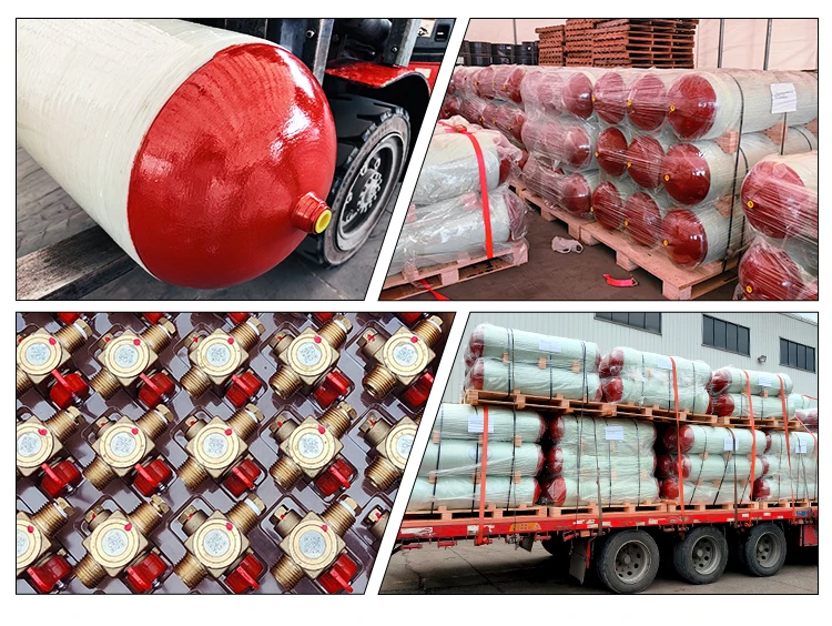 ISO11119 Standard 406mm 175L 200bar CNG Storage Tanks