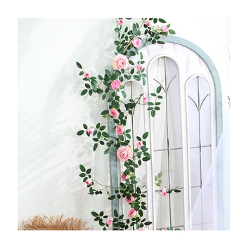 Simulated Tea Rose Vine Balcony Window Display Rose Wedding Home ...