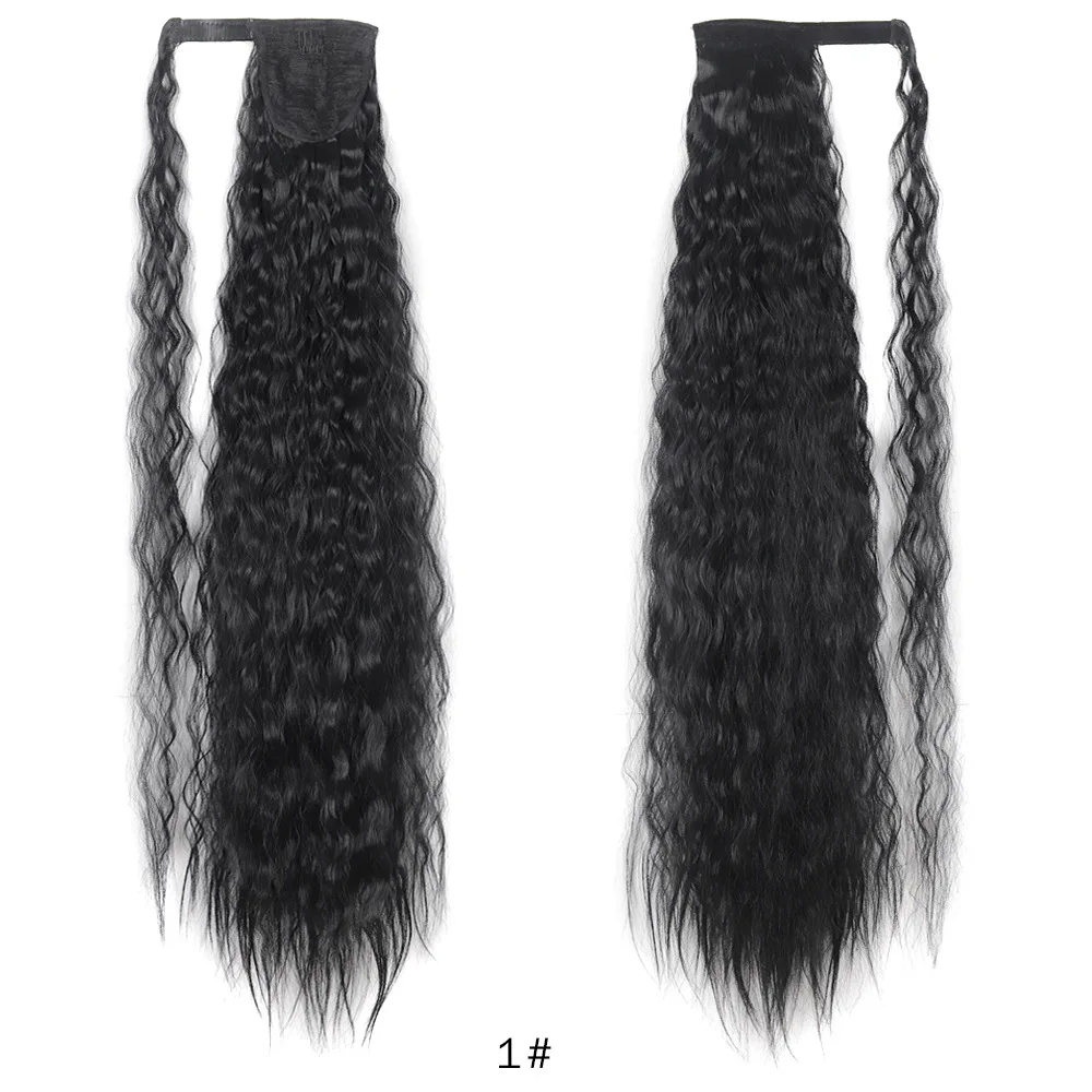 Custom Kanekalons Synthetic Hair Ponytail Kinky Curly Water Wave Wavy ...