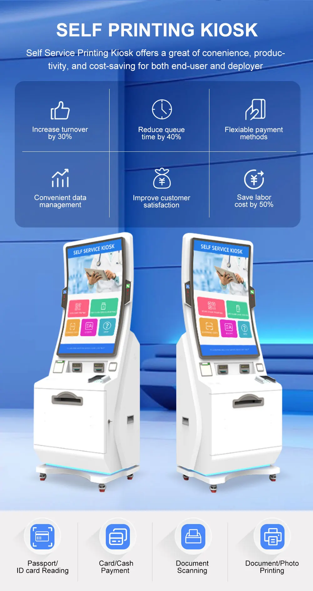 Hospital Self Service Registration Check In Kiosk Clinic Enrollment ...
