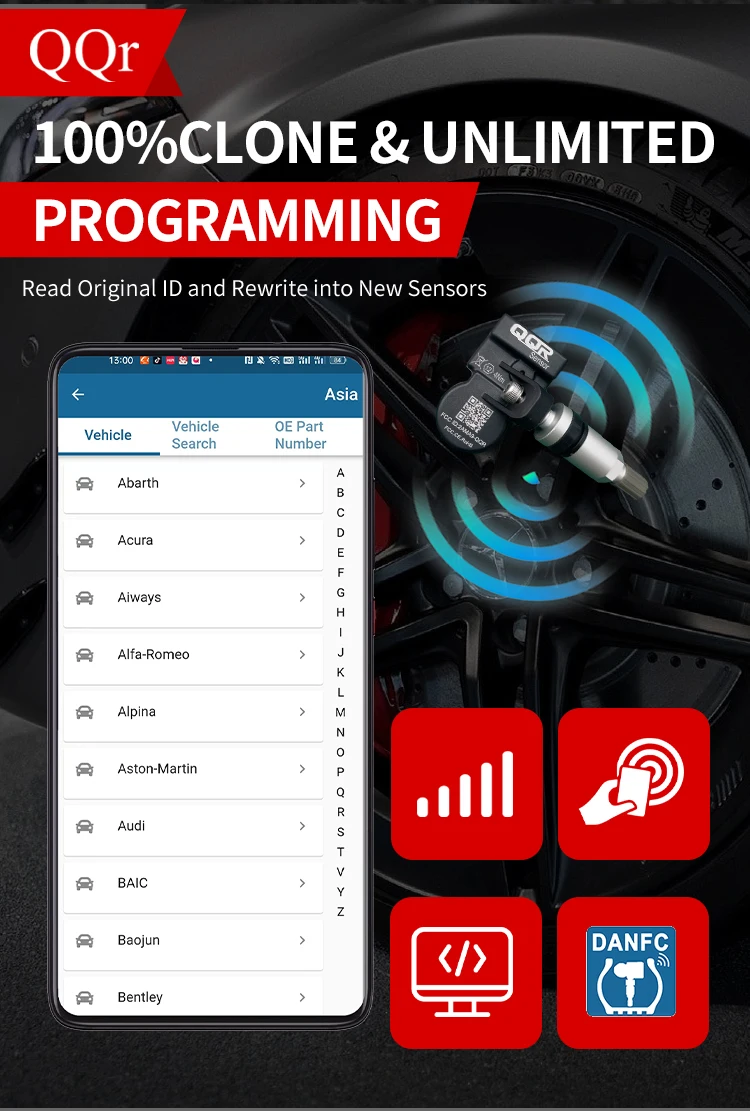 2024 NFC TPMS Sensors - Reliable Tire Pressure Monitoring