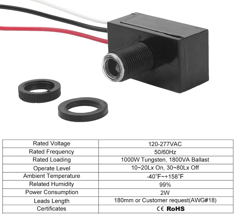photocell sensor Outdoor Hard-Wired Post Eye Light Control Electric ...