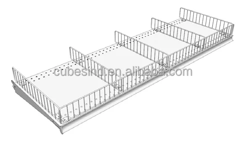 Customized Retail Display Wholesale Gondola Shelf Standard Wire Fencing ...