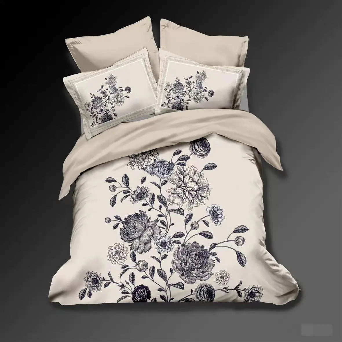 New Design Customized Bedding Set 80g Microfiber Polyester Plant ...