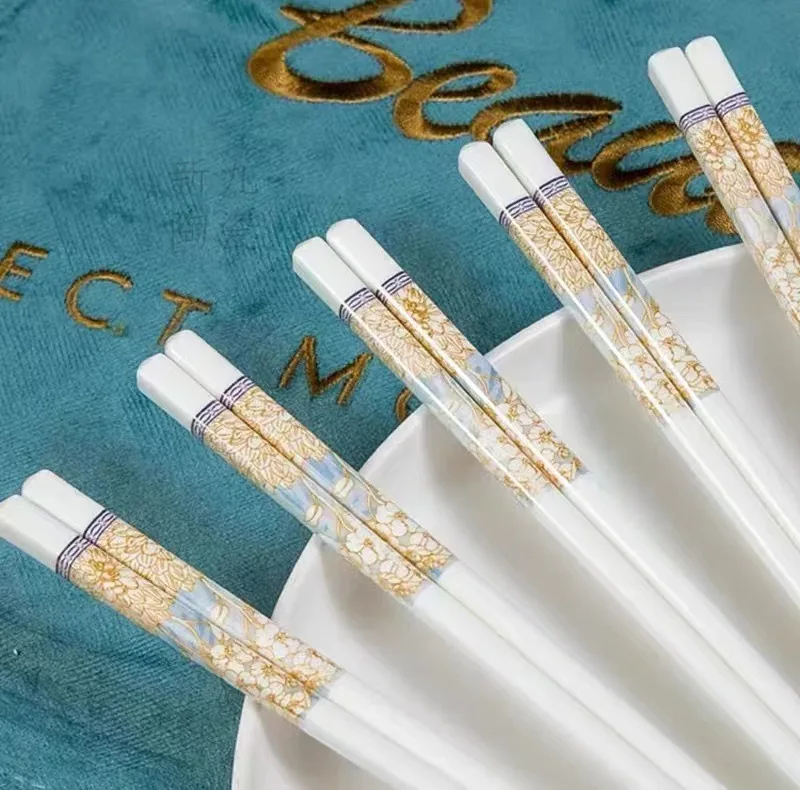 Luxury Reusable Porcelain Chopsticks - Perfect for Restaurants
