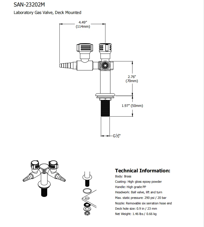 Lab Gas Tap Gas Faucet - Durable, Customizable, and Efficient