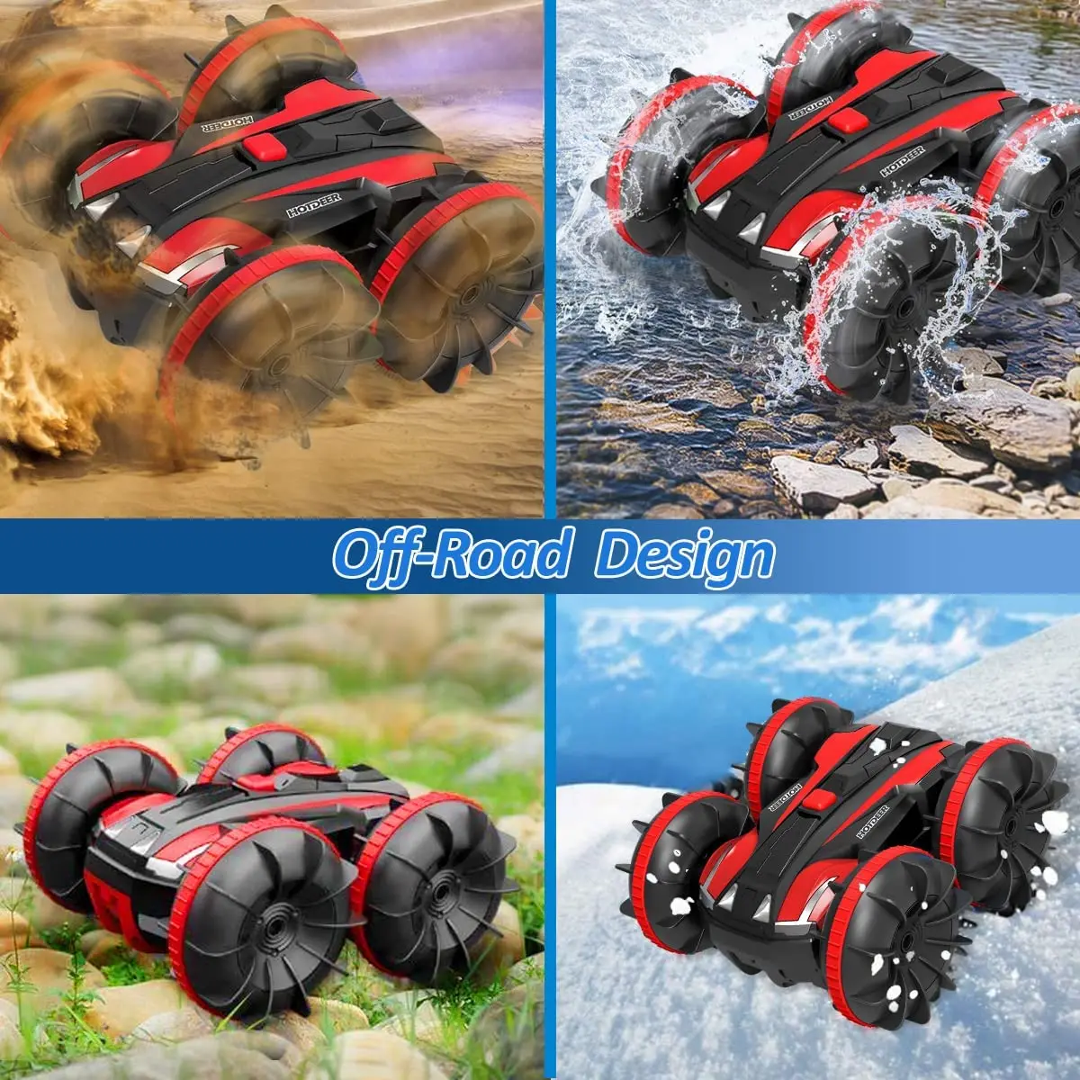 Amphibious Rc Car For Kids Rc Car Boat Truck 4wd Waterproof Stunt Cars ...