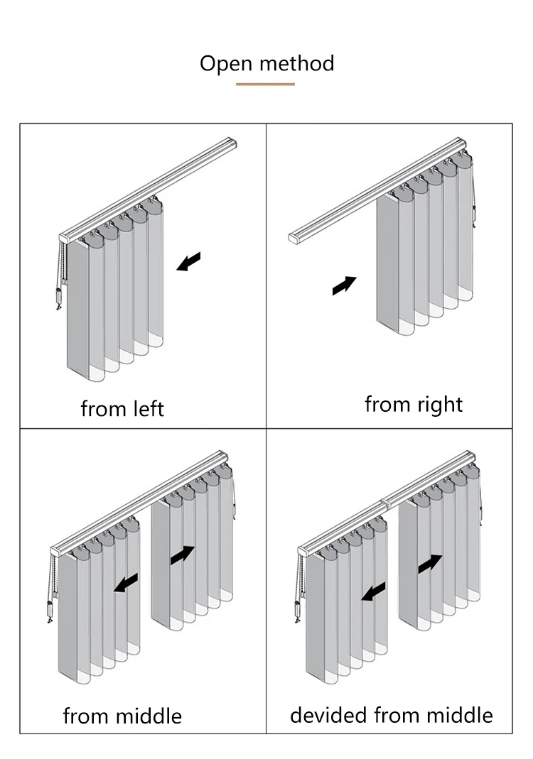 Motorized Vertical Fabric Blinds for Windows - Customizable ODM
