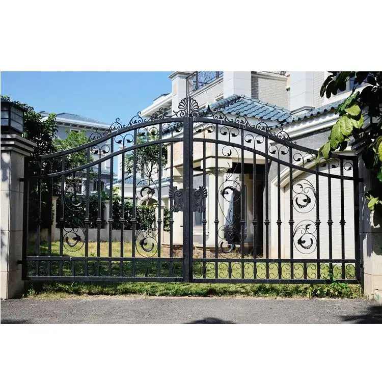 Customized Color Building Luxury House Garden Security Wrought Iron ...
