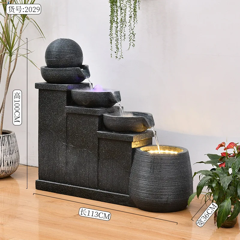 Indoor Office Circulating Water Stacking Waterfall Fountain