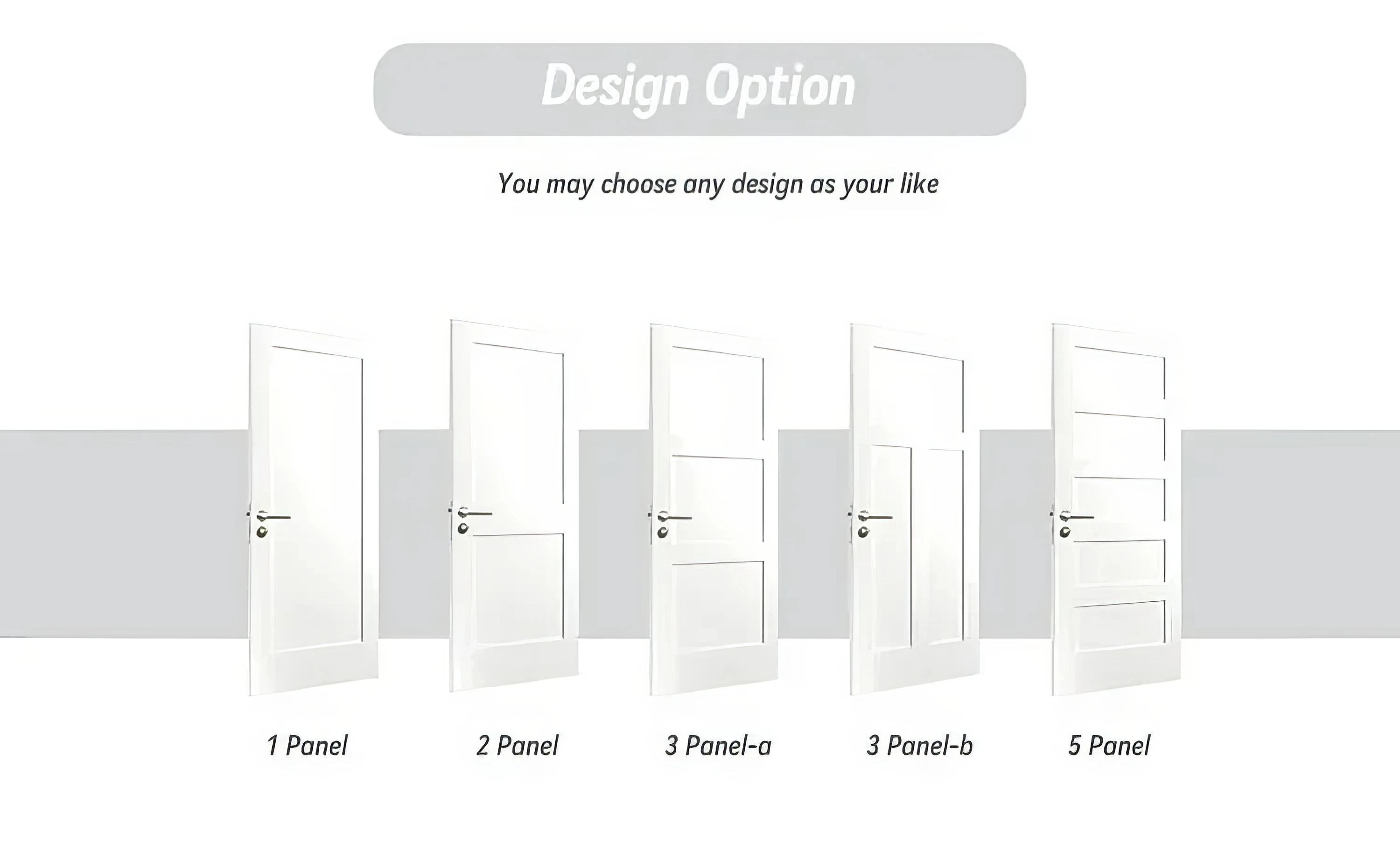 Mdf Wooden White Prehung Fully Finished 6 Panel White Primed Slab Doors ...