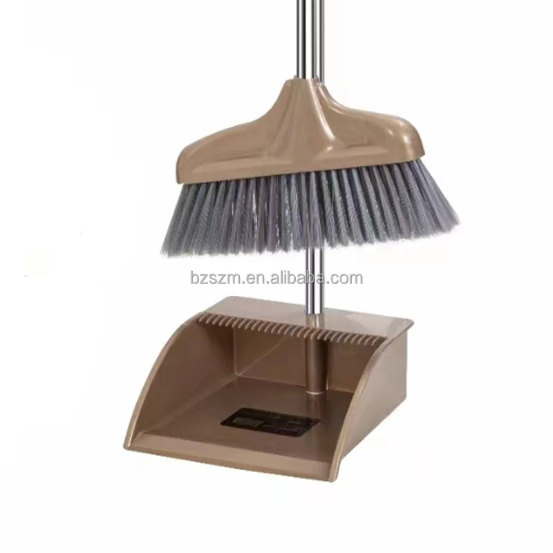 Cleaning Broom With Long Metal Handle Household Broom And Dustpan Set Household Portable Outdoor ...