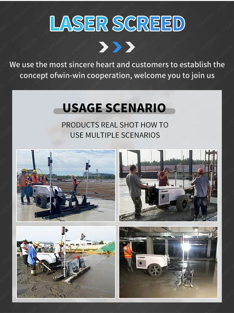 Mini Concrete Walk Behind Laser Screed With Vibrator Head - Buy Laser ...