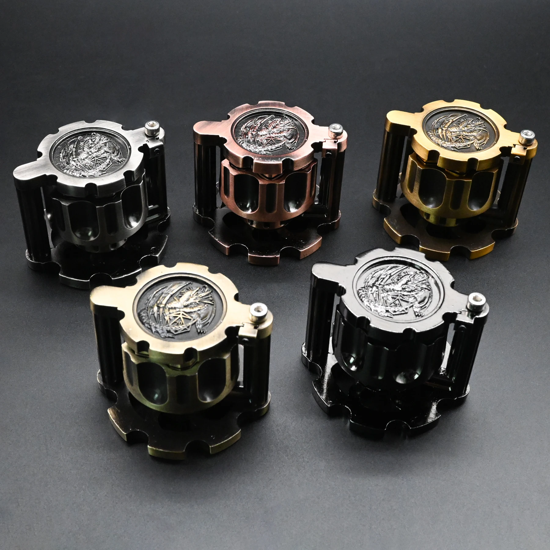 Cyberpunk Spinning Revolver Metal Bullet Dice Set for DND & Sci-Fi ...