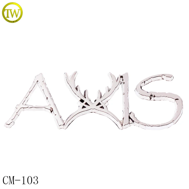 High Quality Car Brand Logo Sticker Label - Silver Plating