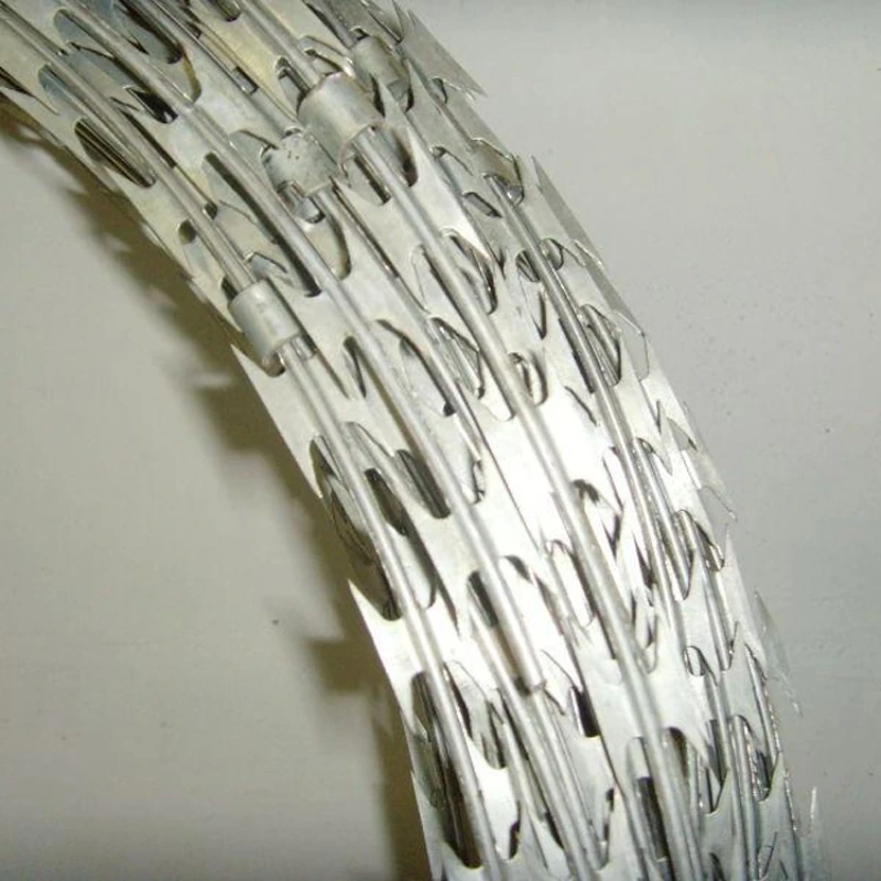 Concertina Double Strand Razor Blade Barbed Wire - Buy Galvanized Razor ...