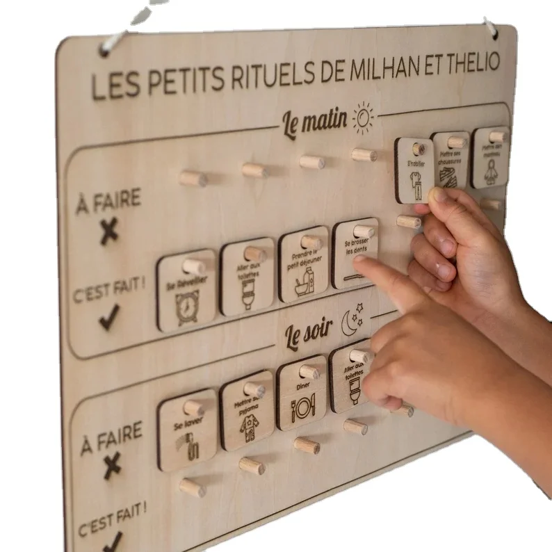 Custom My Daily Routine Chart Chore Board Montessori Planner Chart ...