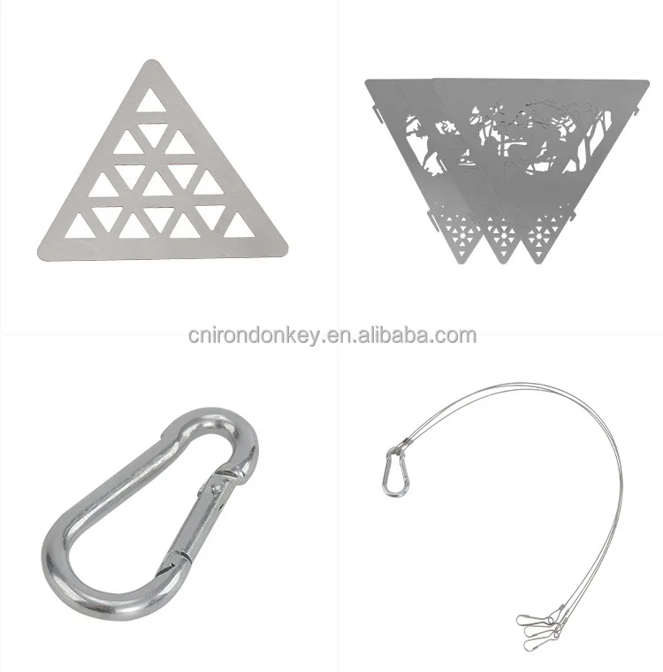 IRONDONKEY Foldable Outdoor Triangular Bracket Bonfire Stove Barbecue ...