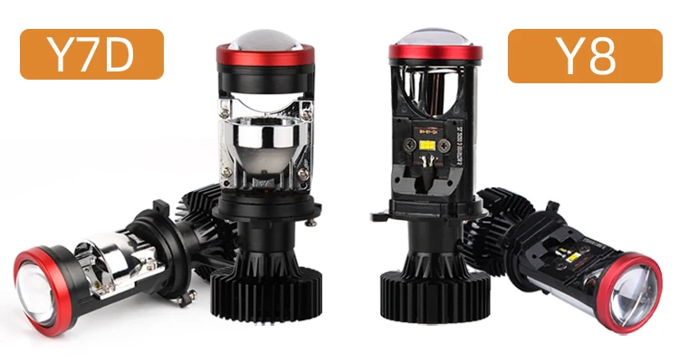 2023 Car Led Projector Y3 Y4 Y7 Led Headlight Super Bright Projector Mini H4 Led Laser Headlight ...