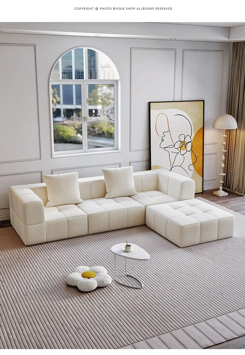 Modern Modular Sectional Sofa Set Square Shape Vacuum Compressed with ...