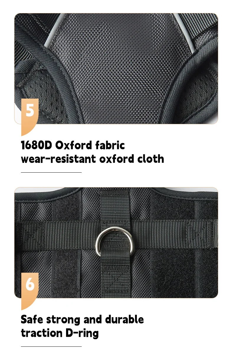 Strong Tactical Harness Durable Night Reflect Walking Training Dog ...