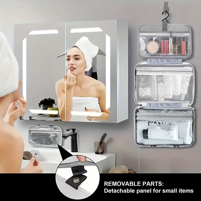 Waterproof Wet and Dry Separation Folding Makeup Pouch Cosmetic Bags ...