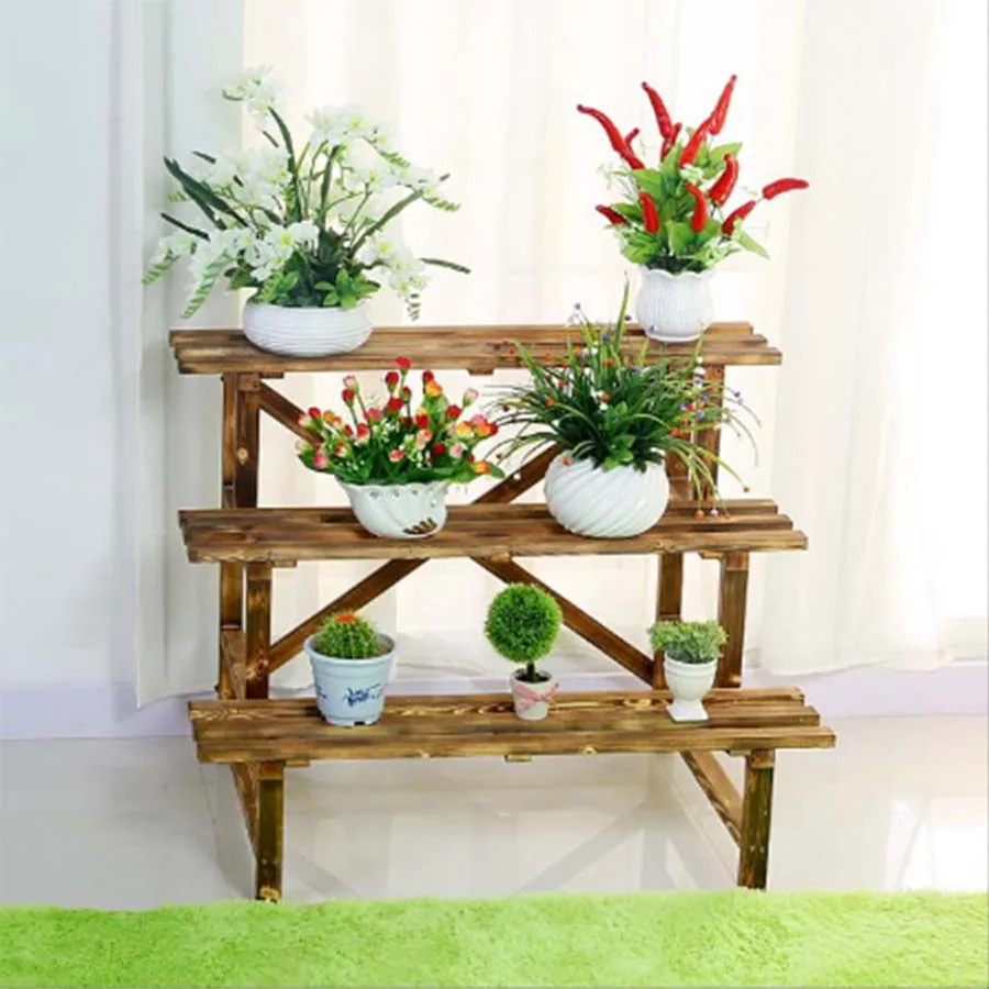 Small Rustic Wedding Wood Flower Arranging Stands