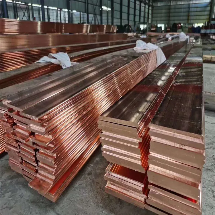 Electrical Hard Copper Bus Bar Iso9001 Flat Copper Busbar With 18mm 20mm Width For New Energy ...