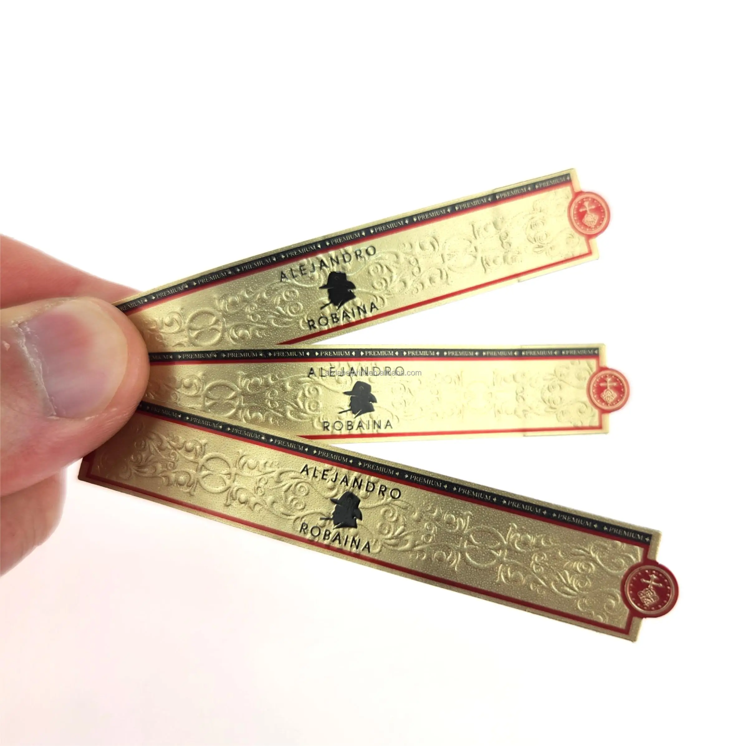 Custom Gold Foil Art Paper Cigar Bands Ring Embossed Cigar Ring Label ...