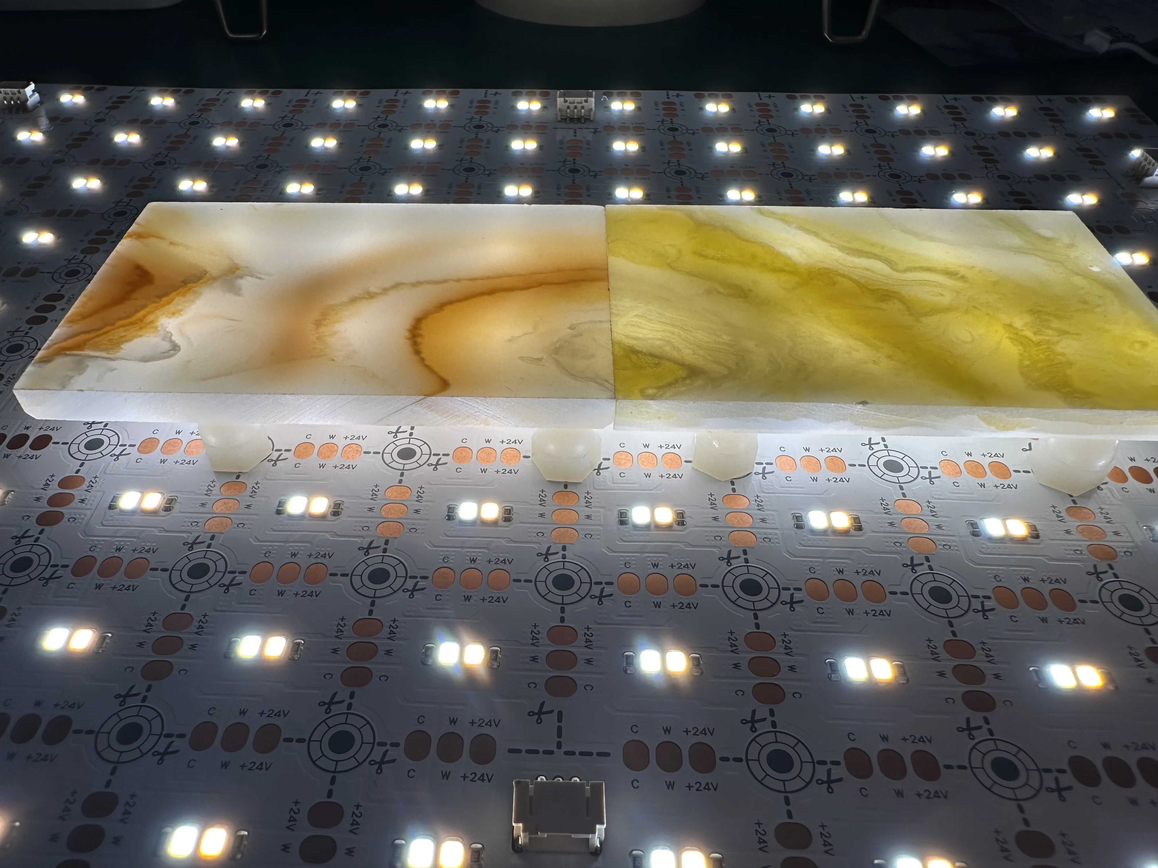 Flex Led Panel Sheet Mounted Behind Thin Marble/onyx Slabs, Backlit ...