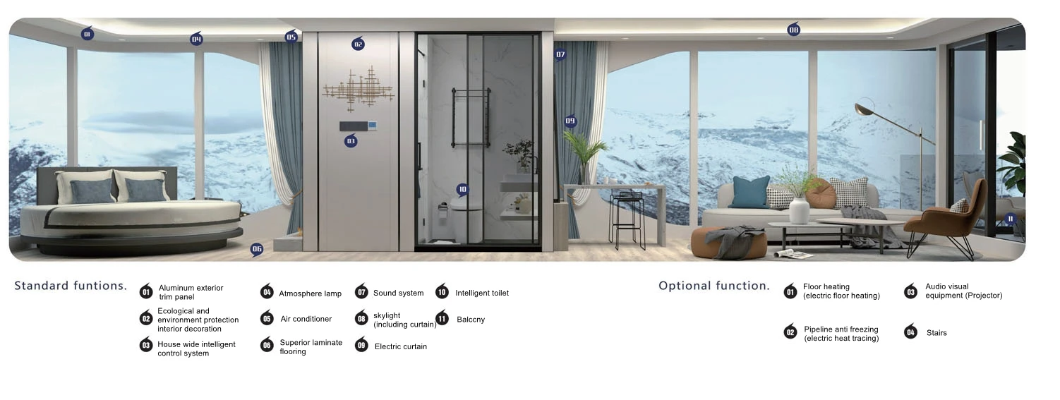 Luxury Homes Prefab Modular House Capsule Cabin Kits Prefab Container ...