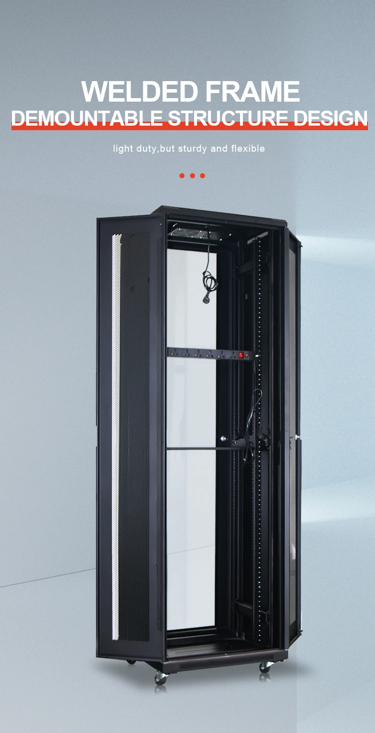 Server Rack Type Network Cabinet 15 32 40u 19 Inch OEM Steel Glass Mesh ...