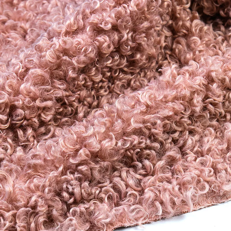 High Quality Custom Curly Faux Fur Fabric Luxury Long Pile Curly ...