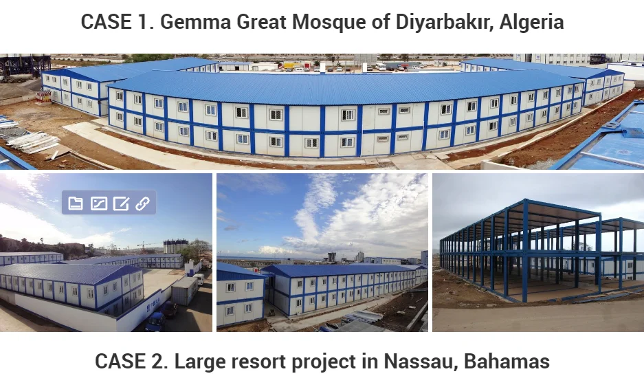 Two Story Container Office Building Prefabricated Hotel Building Prefab ...