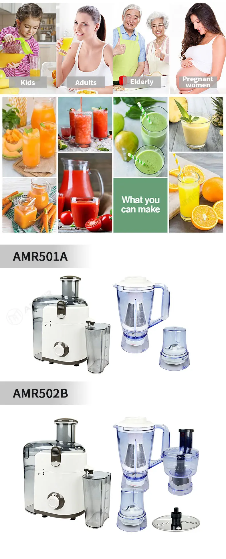 Dc Motor Professional Commercial Household Smoothie Blender Juicer ...