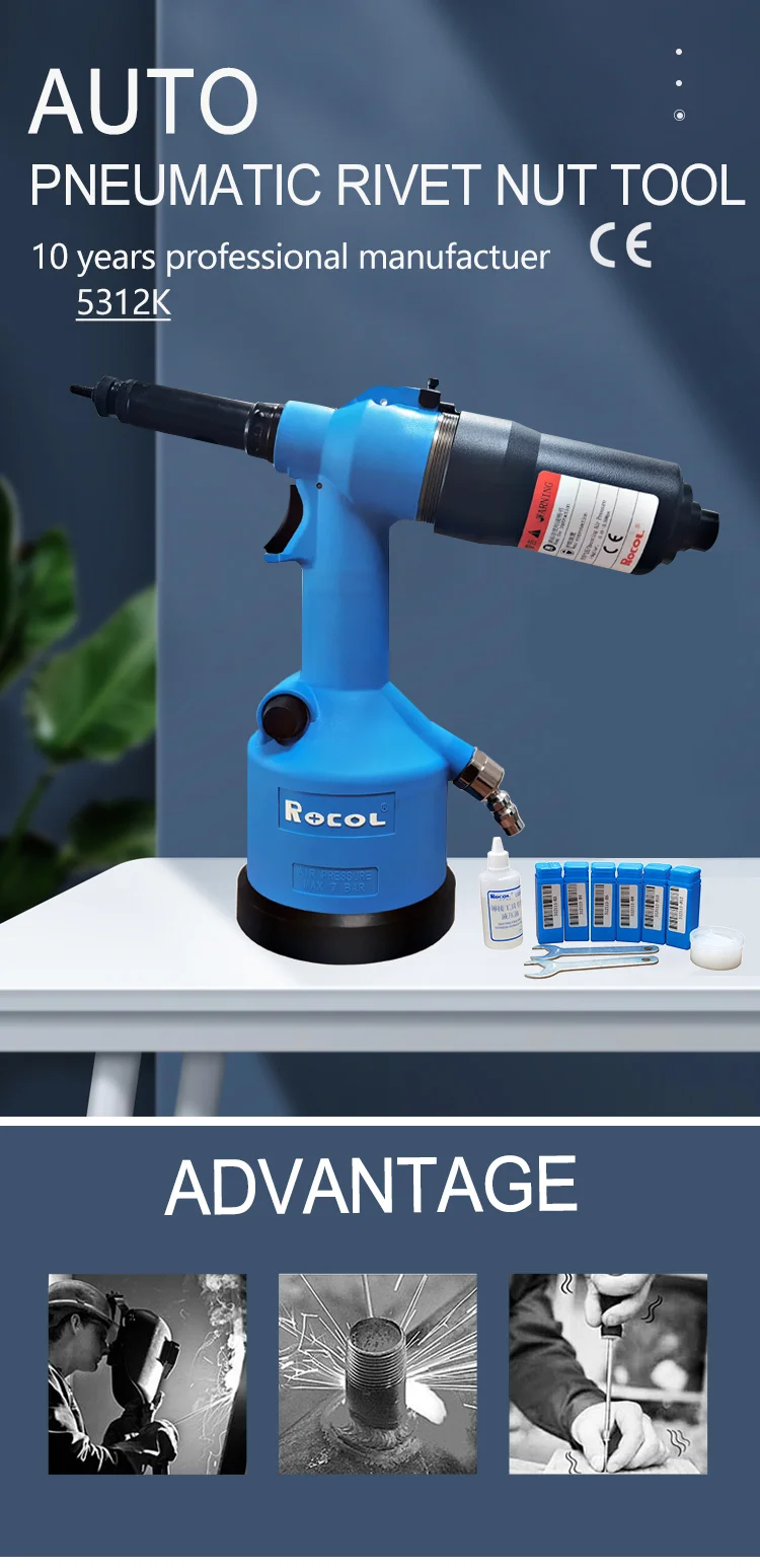 M3-m12 Pneumatic Air Rivet Tool Nut Insert Tool Rivet Nut Gun Pneumatic ...