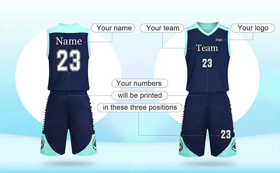 Oversized Baggy Men's Basketball Jersey Sets Personalized Custom 2023 ...