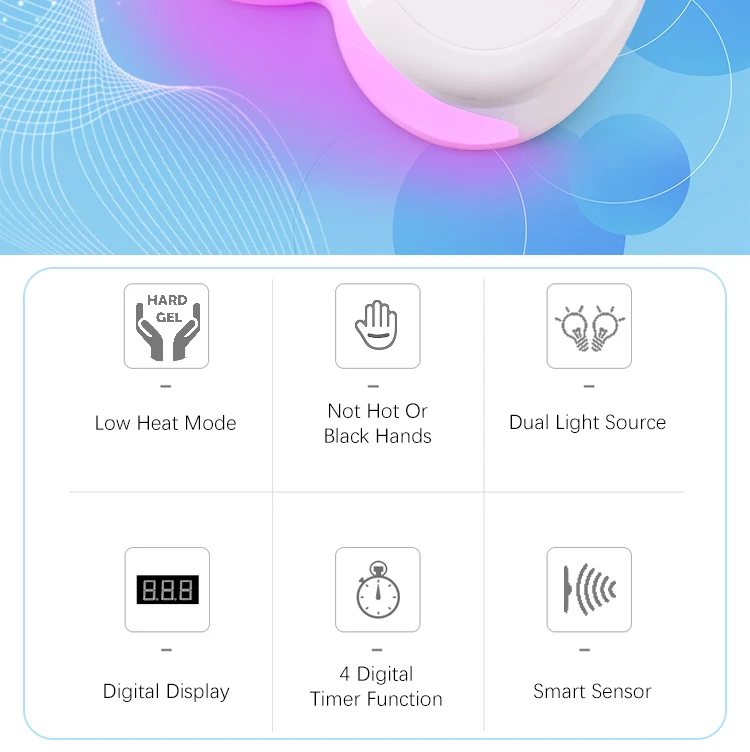 Professional Heart-shape Screen Elegant Design Pro Cure Uv-led Nail ...