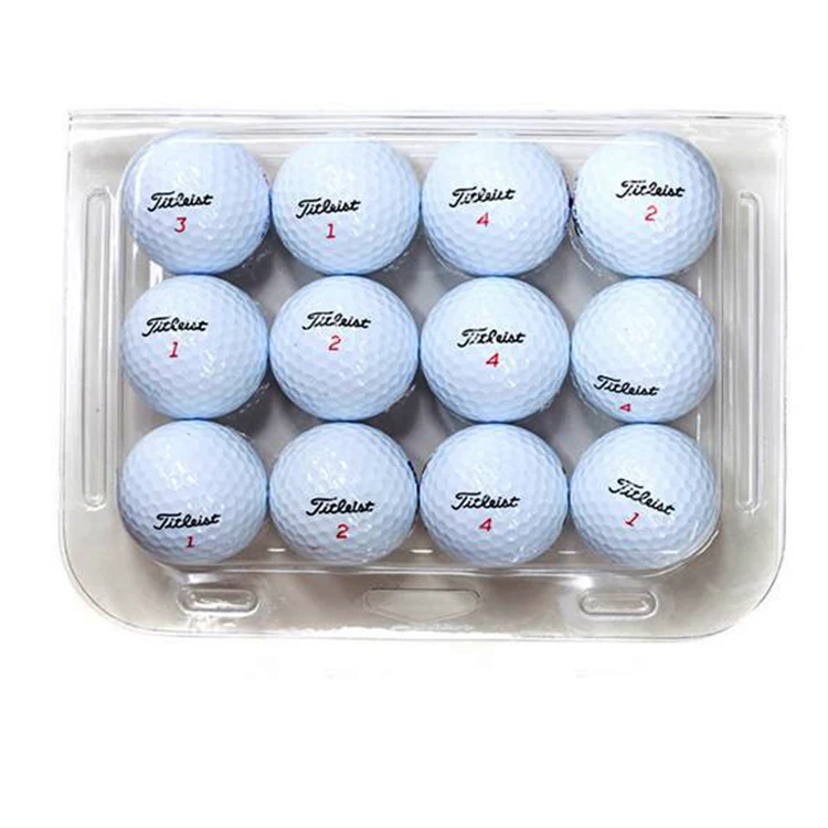 Custom Transparent Plastic Clamshell Blister Packaging for 12 Golf Balls