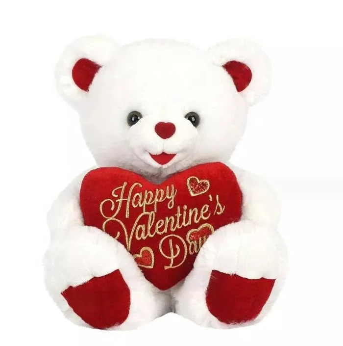 Wholesale 2024 Valentines Day Bear Stuffed Animals Toys With Red Heart ...