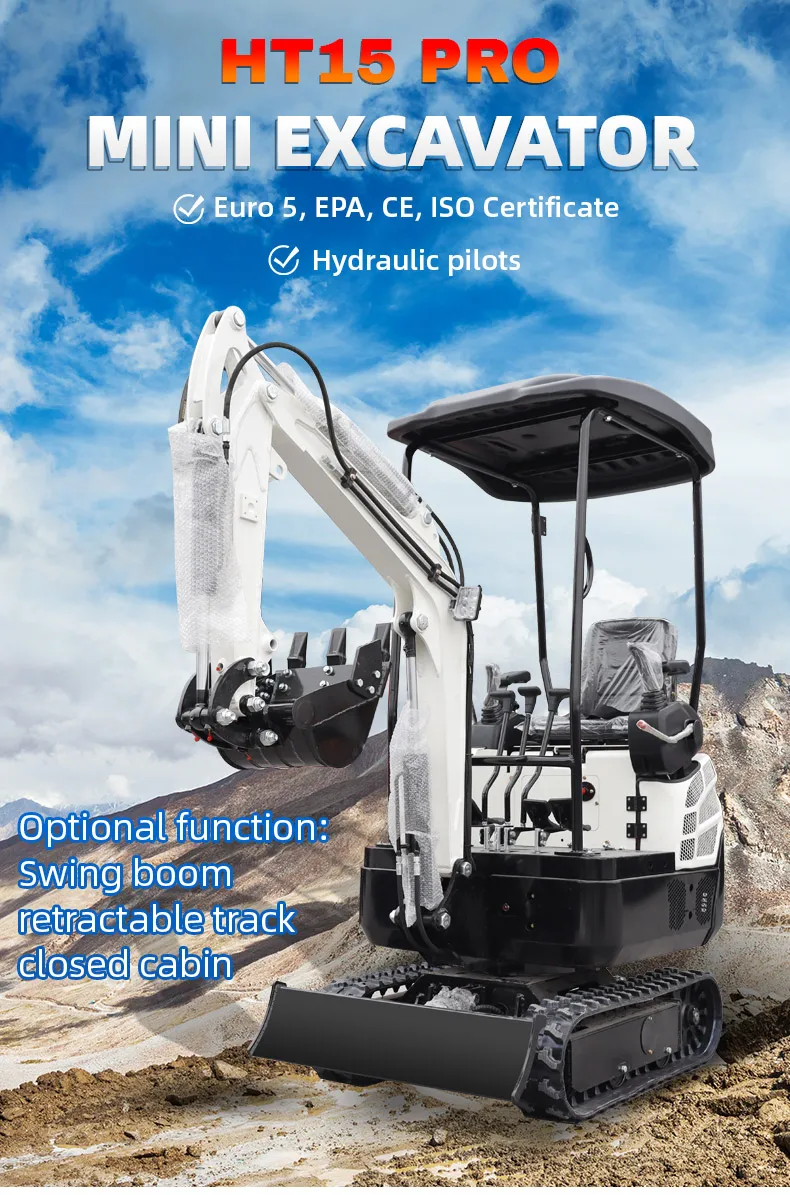 Mini Rubber Track Excavator/mini Excavator Road Construction Machine ...