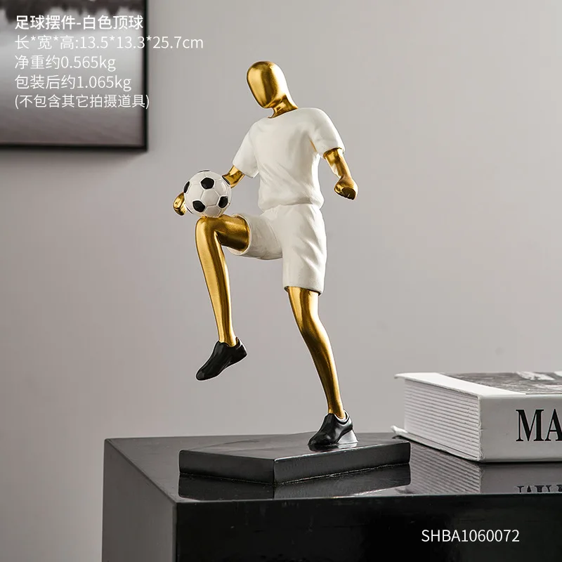 Modern Home Decoration Resin Figure Sculpture Crafts Football Player ...