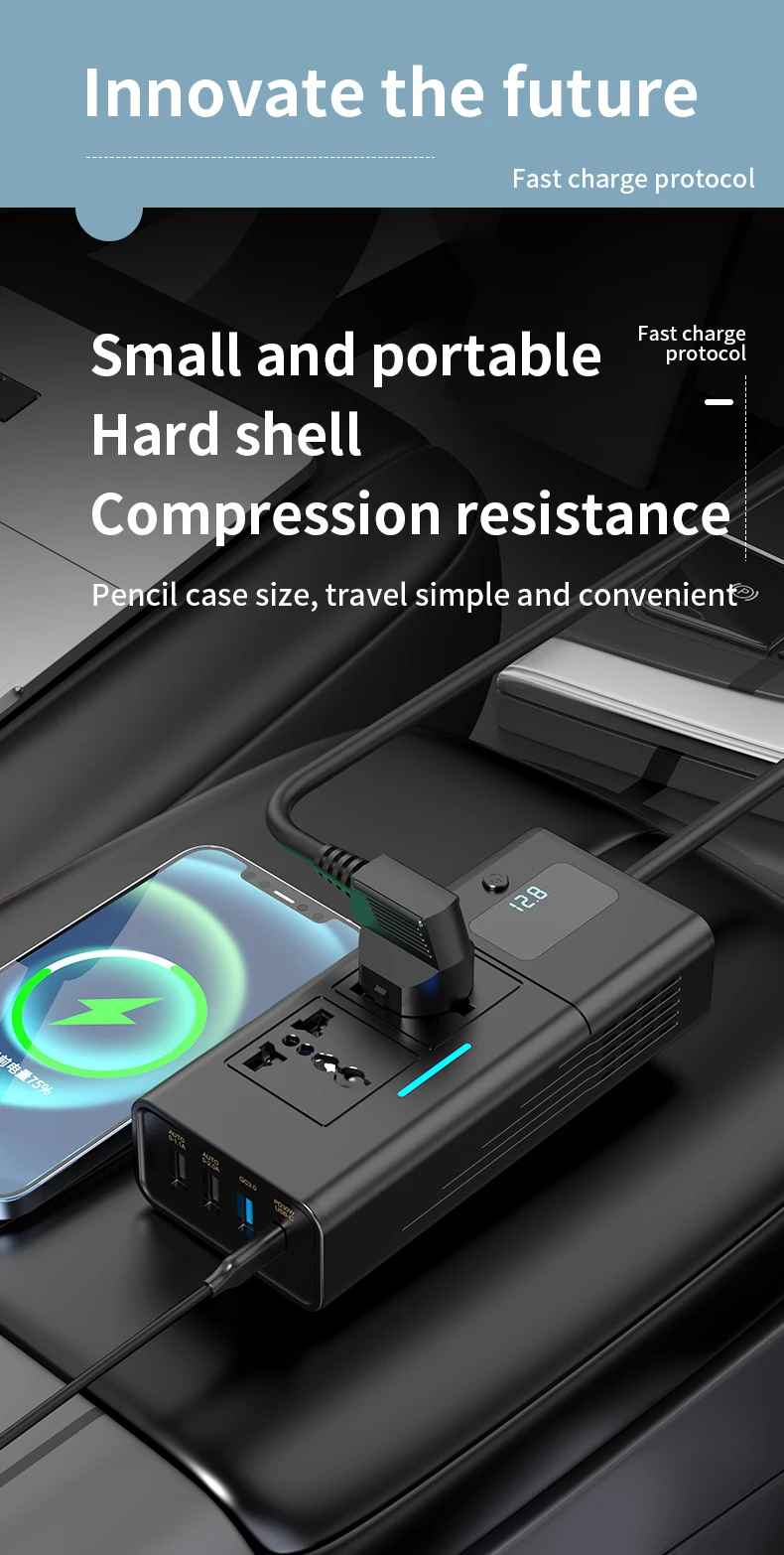 Factory Wholesale Power 200w Inverter Dc 12v 24v 220v Ac Socket To Car ...