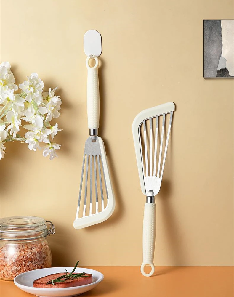 Manjia Kitchen Utensils Stainless Steel Fish Ham Spatula Heat Resistant Slotted Spatula Turner ...
