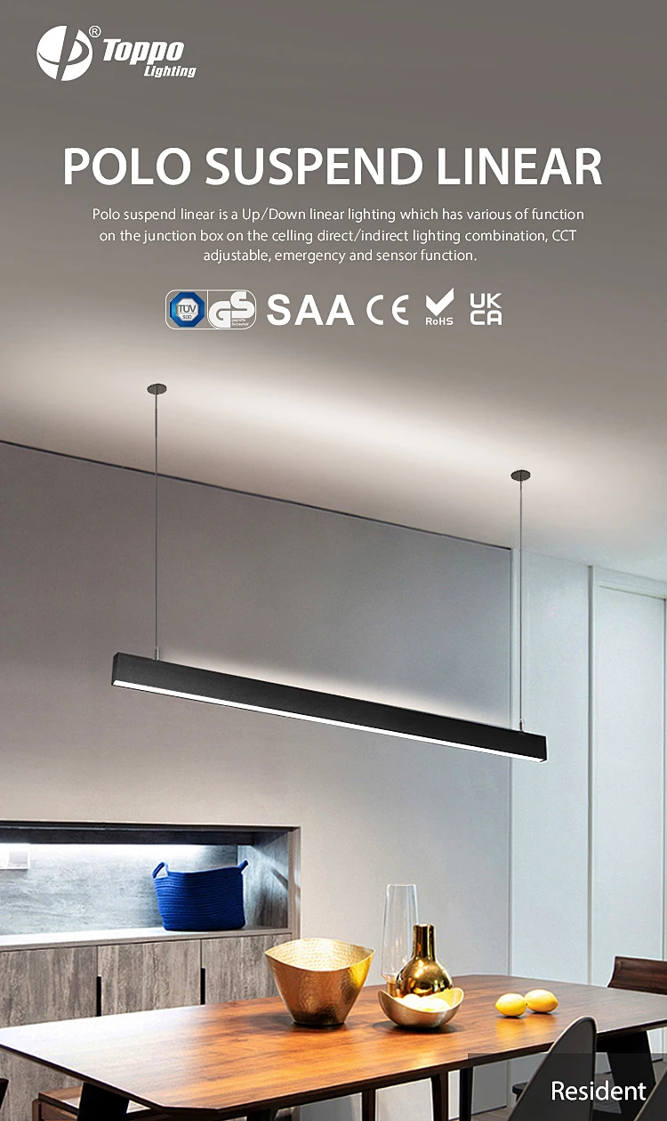 Toppo 120cm 150cm 105 Lm/w Cct Adjustable Trunking System Linear Light ...