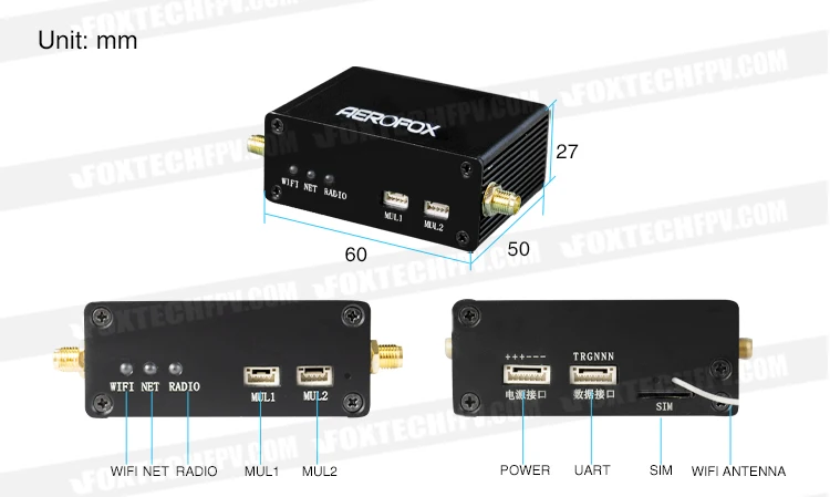 Foxtech Aerofox VDT 30km 900MHz Long Range Star Network Drone UAV ...