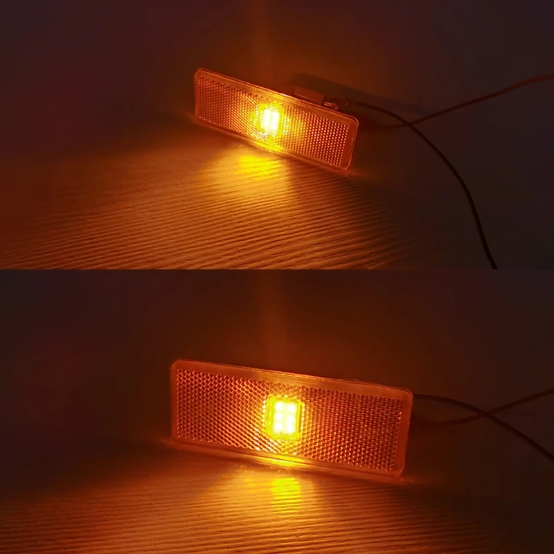 Led Side Marker Lights Amber Reflector For Mercedes Benz Actros Atego ...
