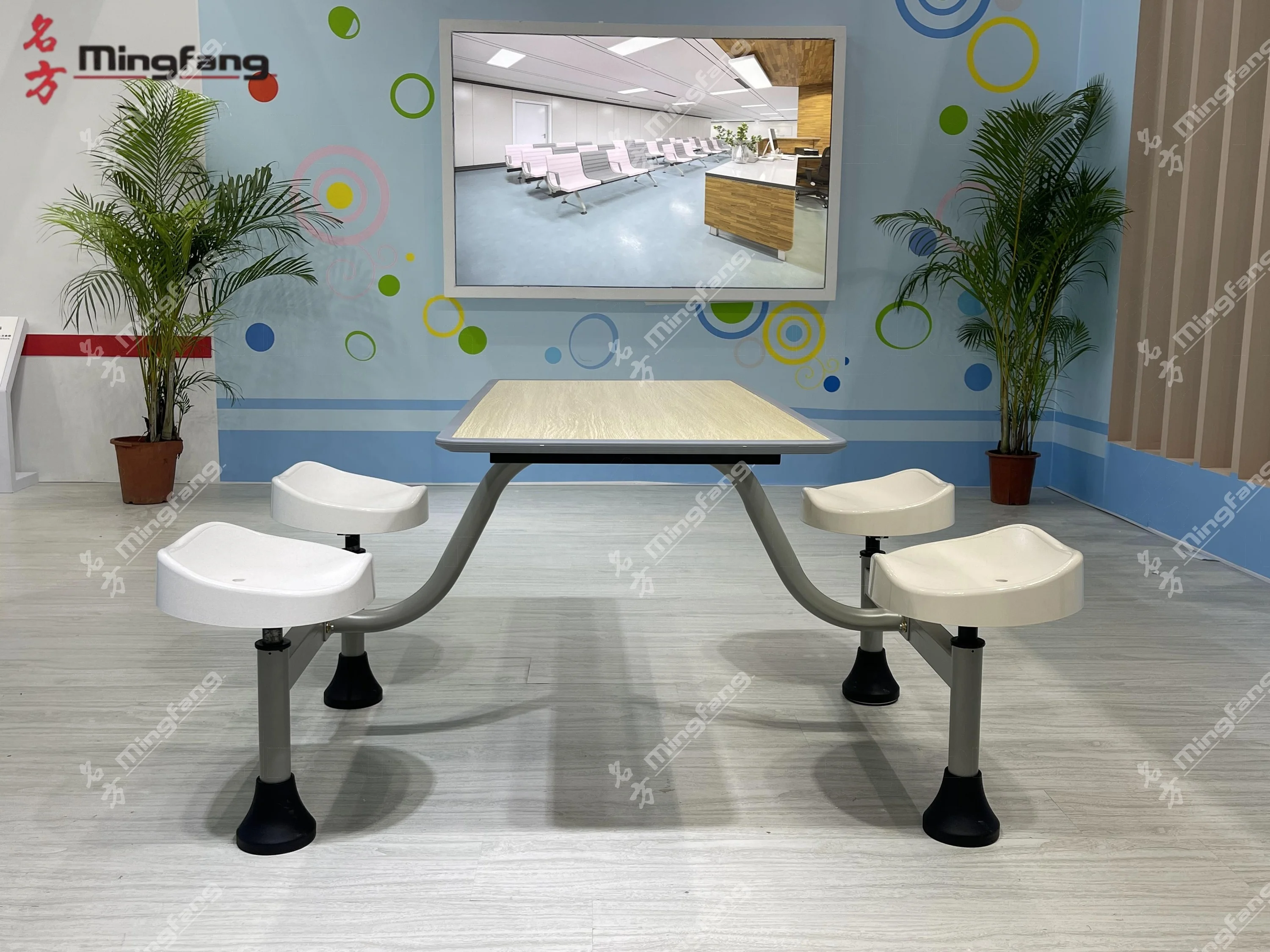 Factory Wholesale Modern Dining Table School Conjoined Canteen Table ...