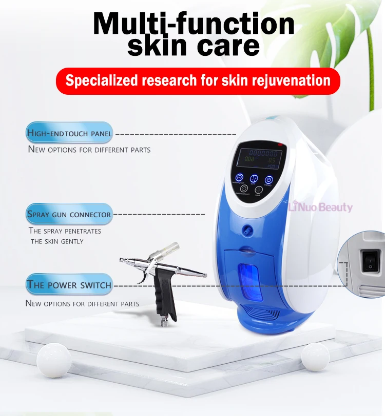 O2toderm Oxygen Facial Machine - Skin Rejuvenation Spray Gun